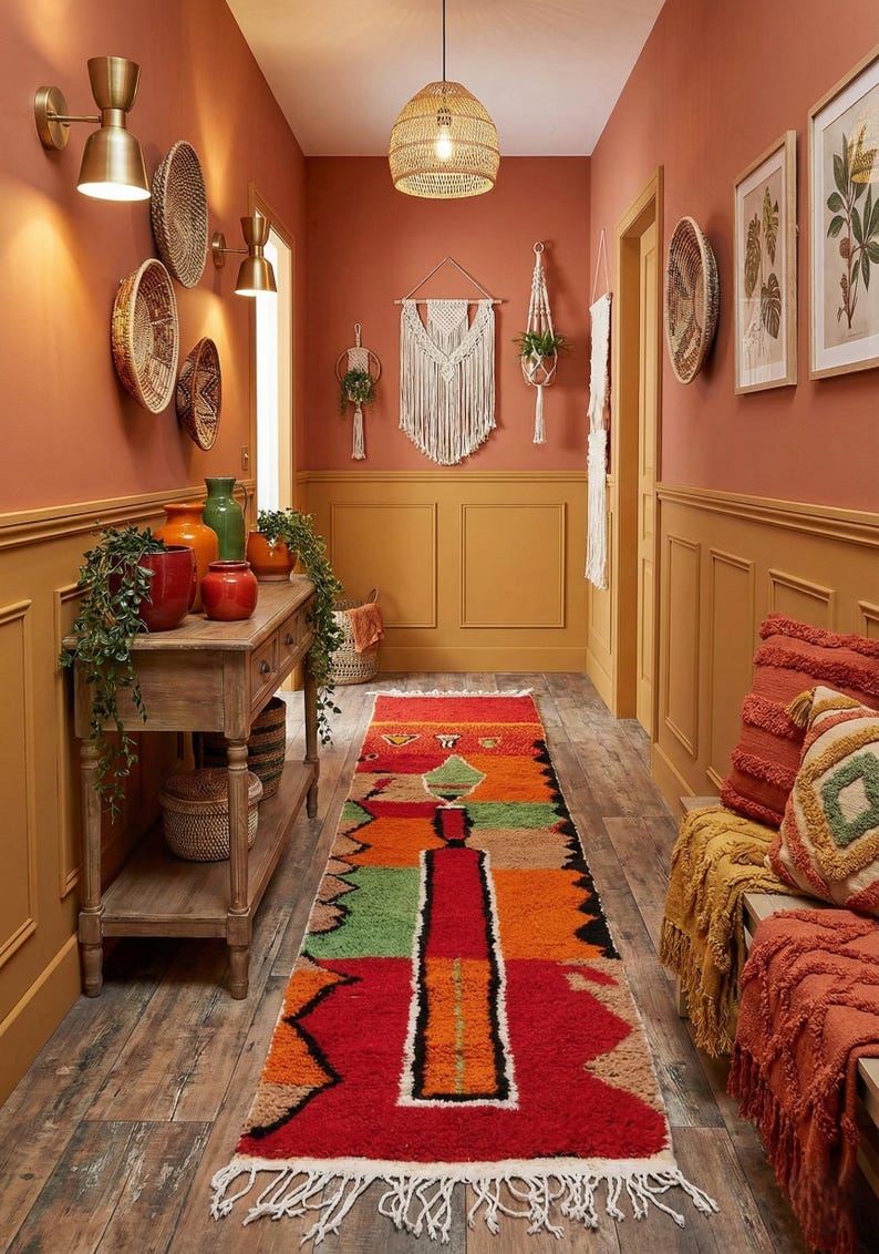 Handmade Wool Berber Runner Rug: Custom Moroccan Rug - Etsy