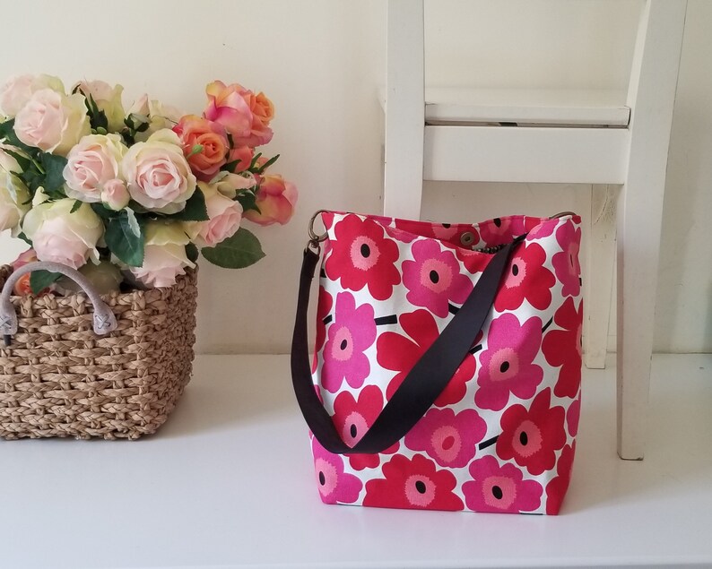 Marimekko Unikko red Poppies Hobo - Etsy