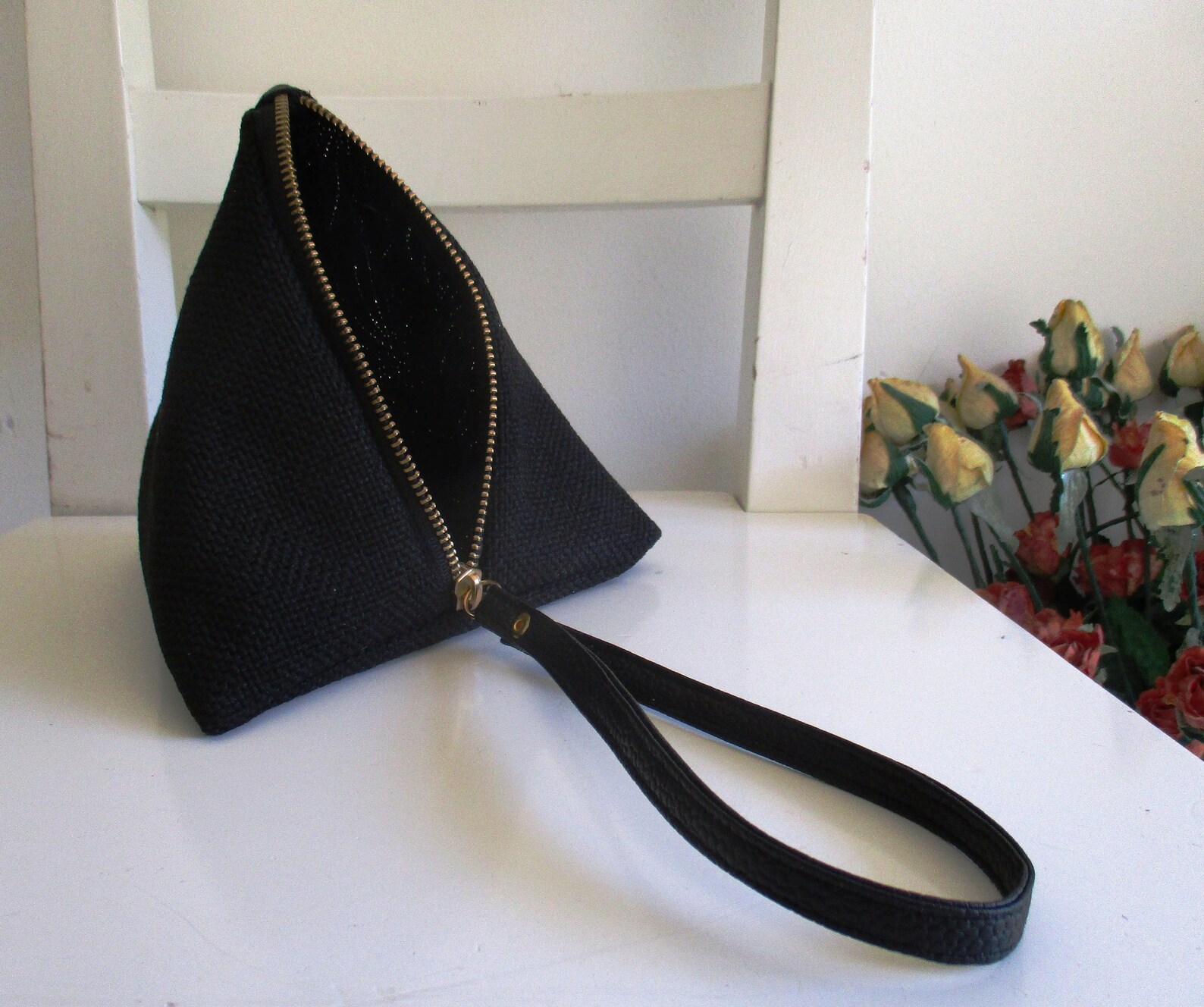 Black Pyramid Handbag / Clutch / Pouch / Pocket | Etsy