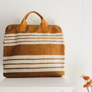 Yellow Stripes XL Grain Sack Doctor Handbag / Messenger - Etsy