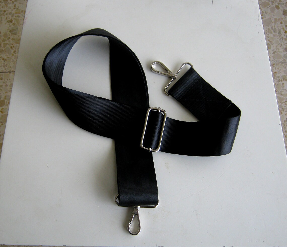 Black Adjustable Removable Seat Belt Bag Strap - Etsy