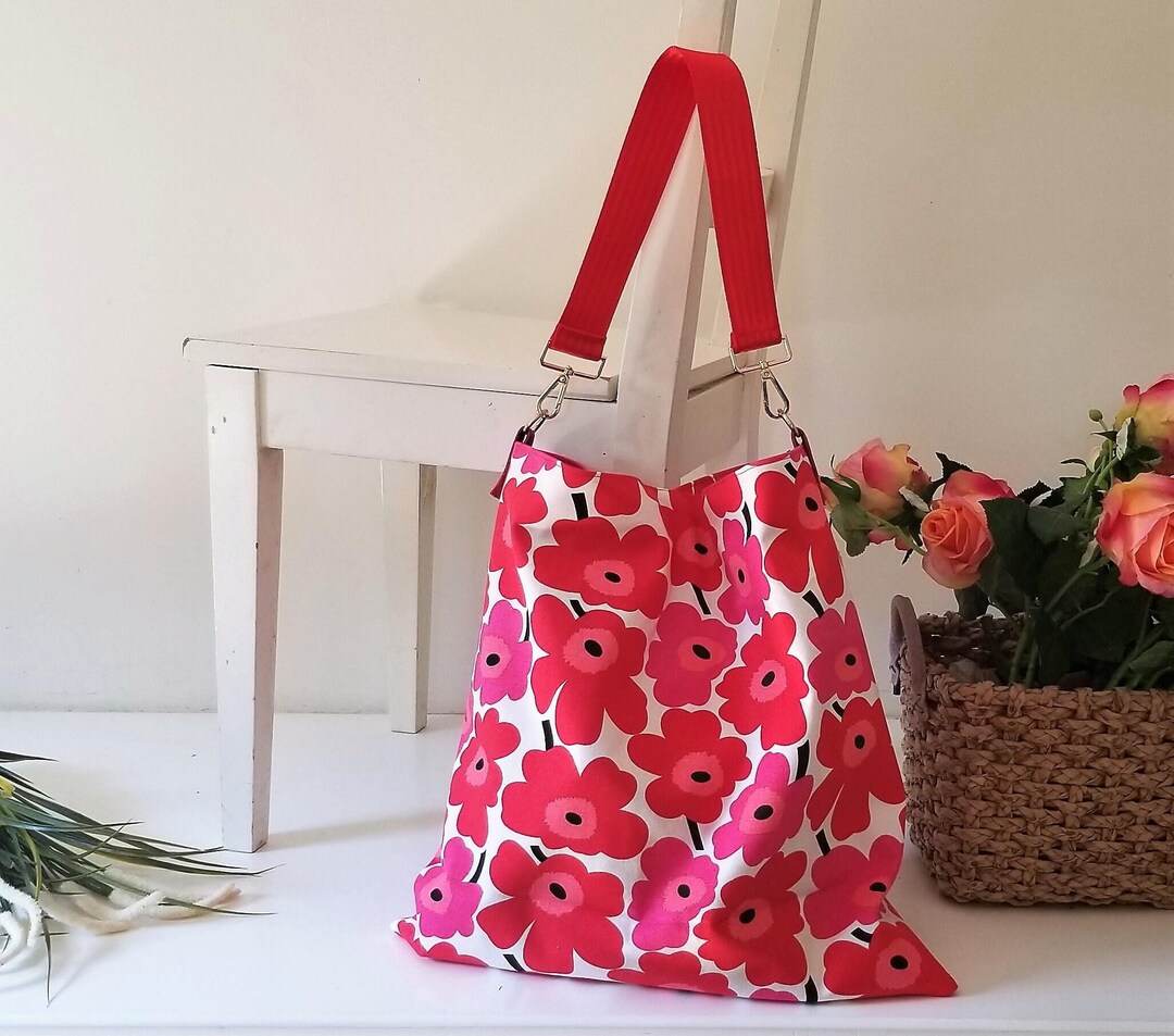XL Red Poppies Shoulder Bag - Etsy