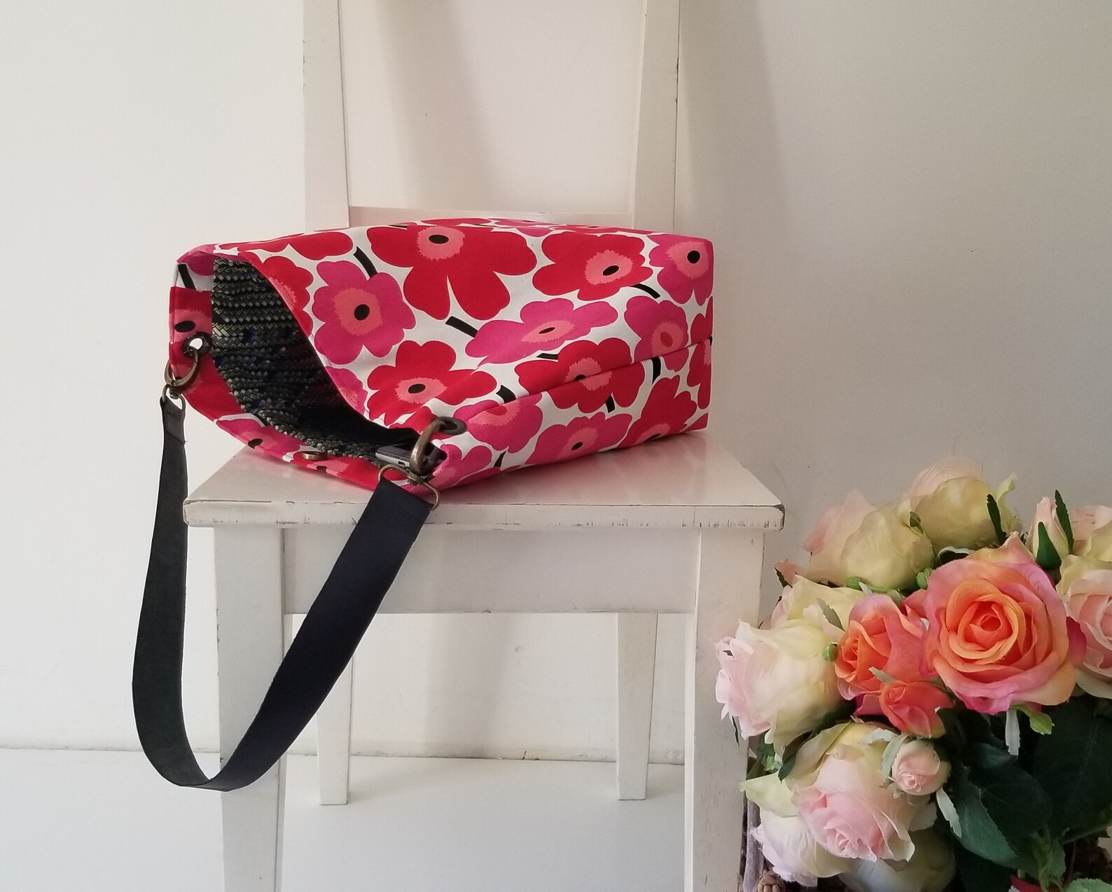 Marimekko Unikko red Poppies Hobo | Etsy