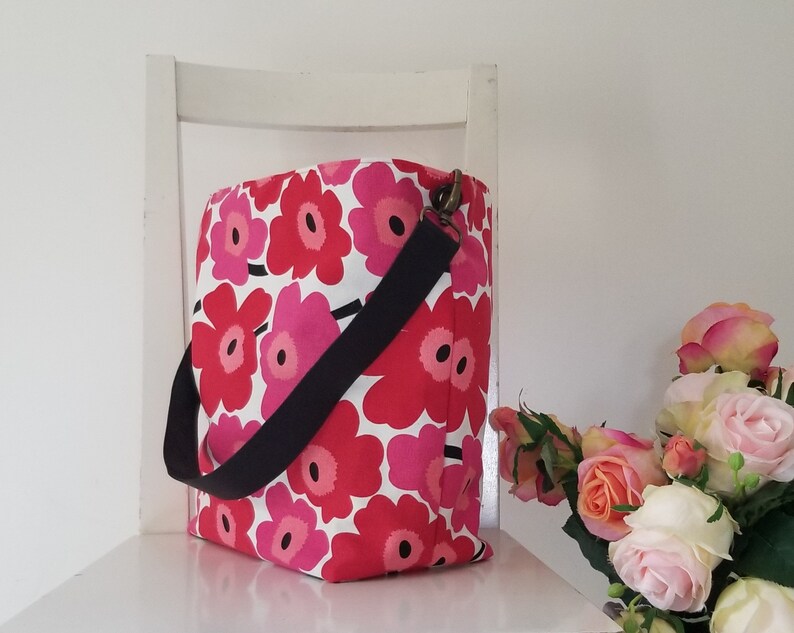 Marimekko Unikko red Poppies Hobo - Etsy