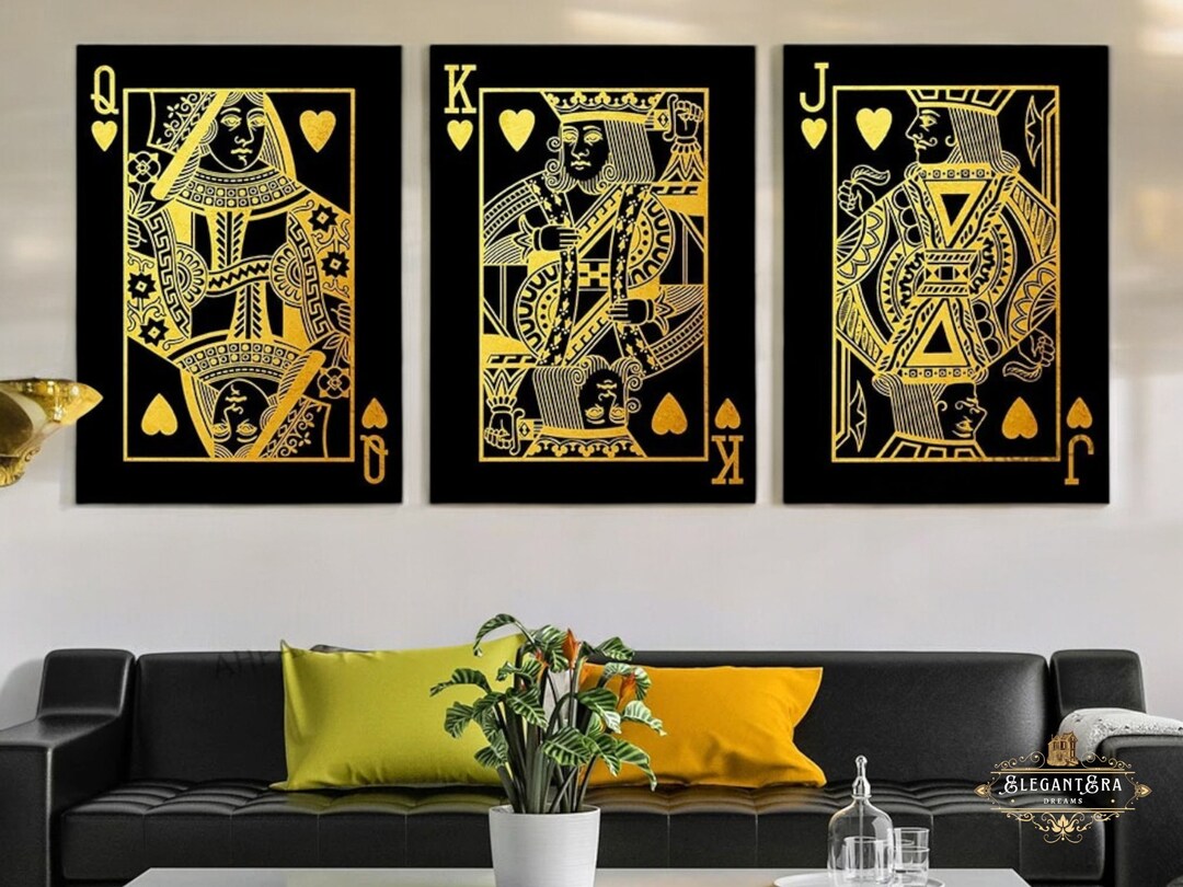 Cards Canvas Painting | for Living Room Home Decor | Playing Wall Art ...