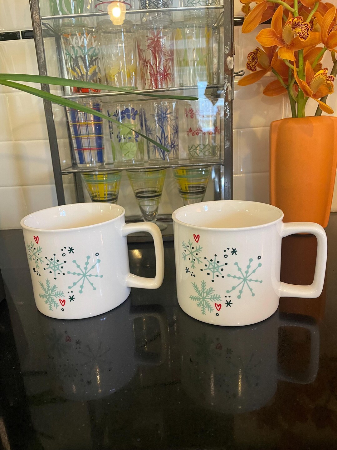 Starbucks Snowflake Mugs 14oz (pair) - Etsy