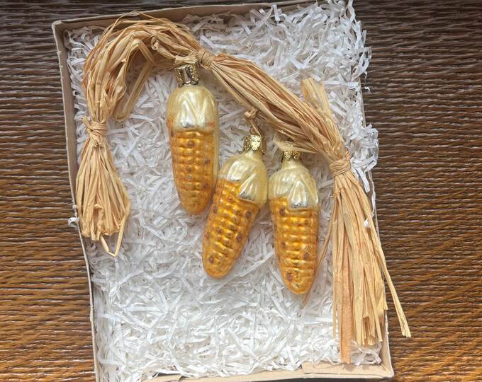Smith and Hawken Vintage Corn Cob Fall, Autumn, Thanksgiving, Christmas Ornaments, Package of 3 ...