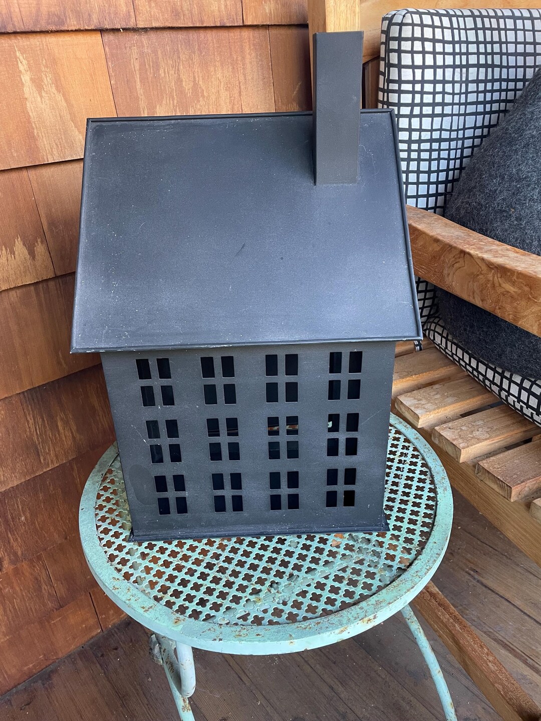 Crate and Barrel Black Metal Lantern House - Etsy