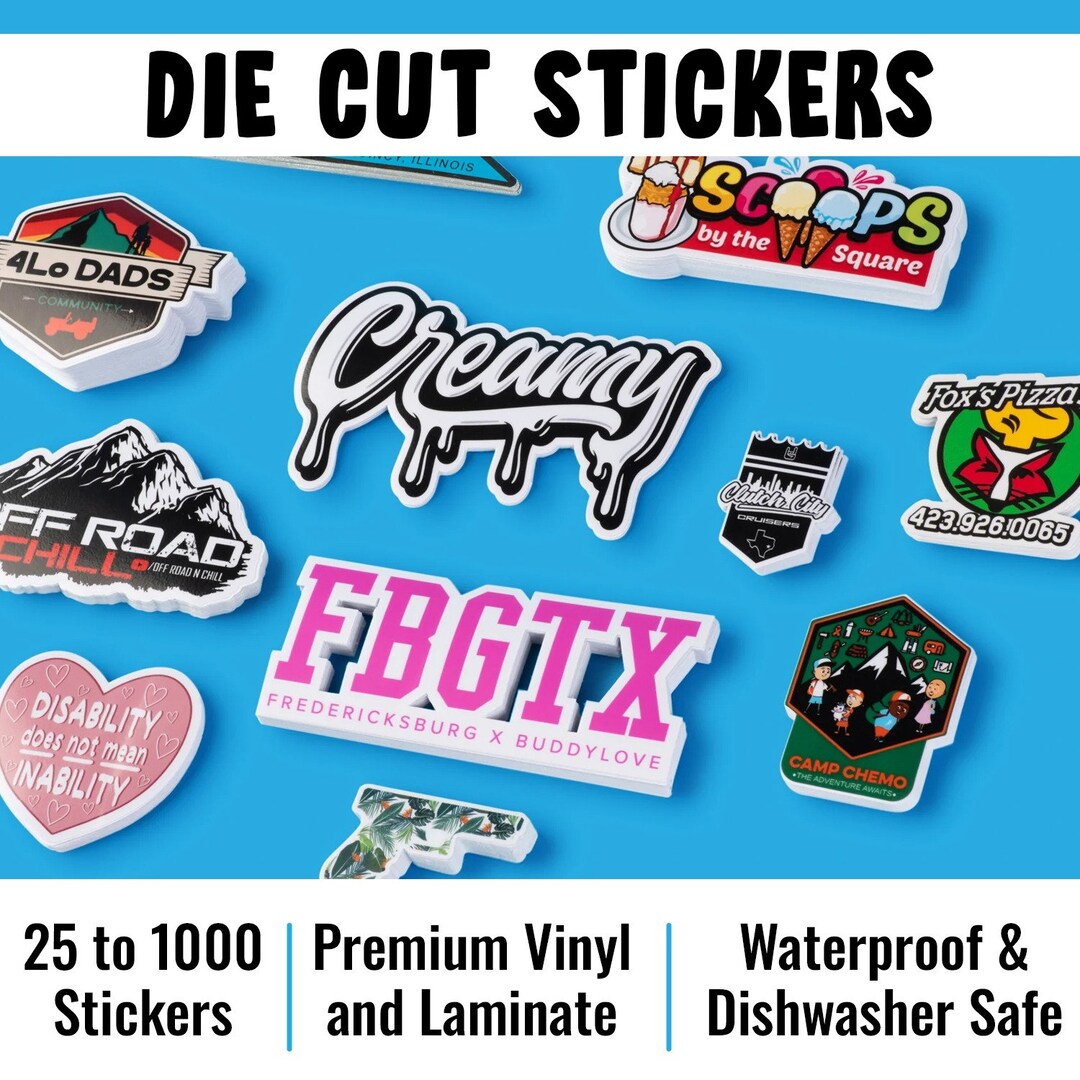 Custom Vinyl Stickers, Die Cut Stickers, Cut to Size Stickers, Ships ...