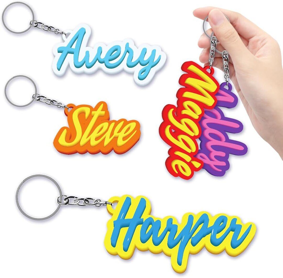 Custom 3D Printed Keychain, Kids Keychain, Custom Name Keychain, Name ...