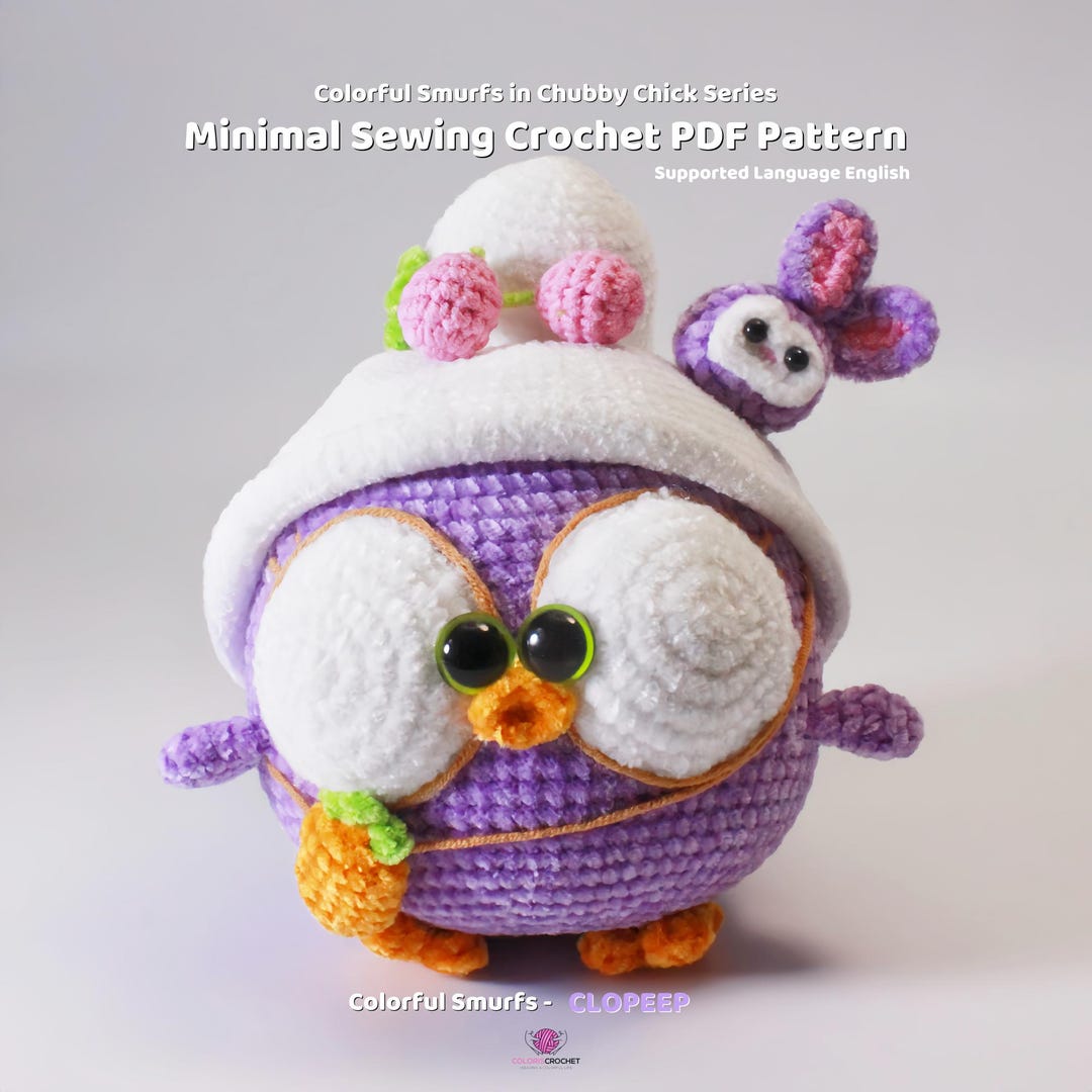 Smurf Chicken Crochet Pattern: Clopeep Amigurumi Tutorial (PDF Pattern ...