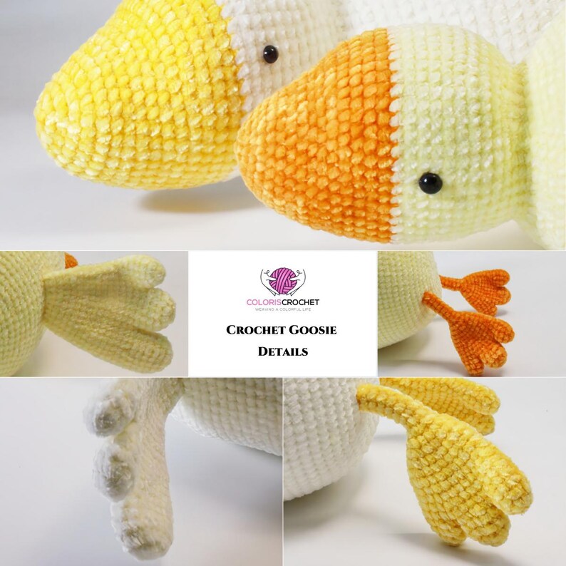 Goose & Gosling Crochet Pattern: Easy Amigurumi Plush Toy (PDF Pattern ...