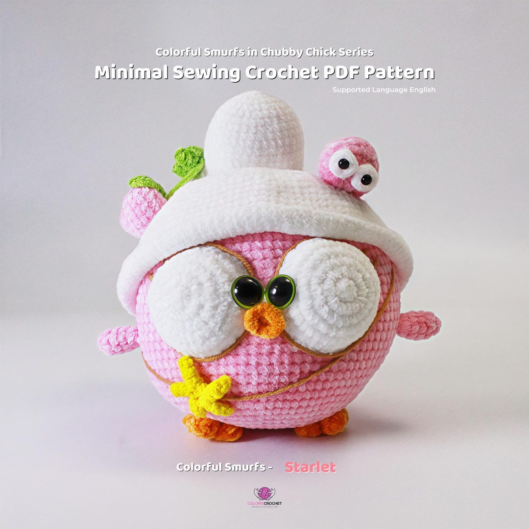 Smurf Chicken Crochet Pattern: DIY Amigurumi Plush Tutorial (PDF ...