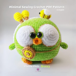 Fun Bee-themed Crochet Chick Pattern – Minimal Sewing PDF Tutorial ...
