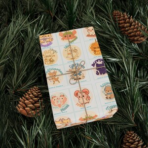 Kawaii Zodiac Wrapping Paper – Pastel Astrology Gift Wrap - Etsy