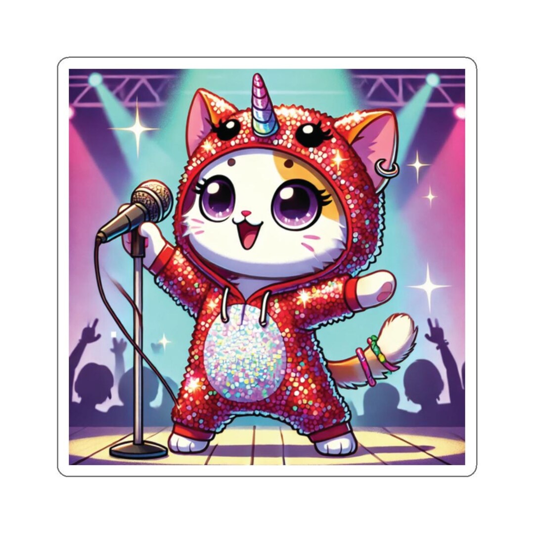 Cute Swiftie Sticker | Kawaii Cat Decal, Colorful Vinyl Stickers for ...