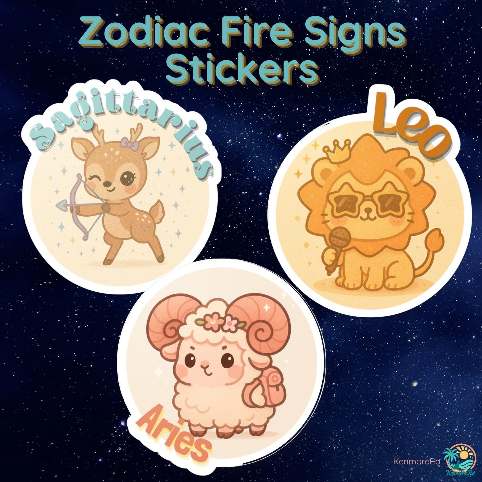 Zodiac Signs Horoscope Vinyl Sticker: 3" Waterproof Decal - Etsy