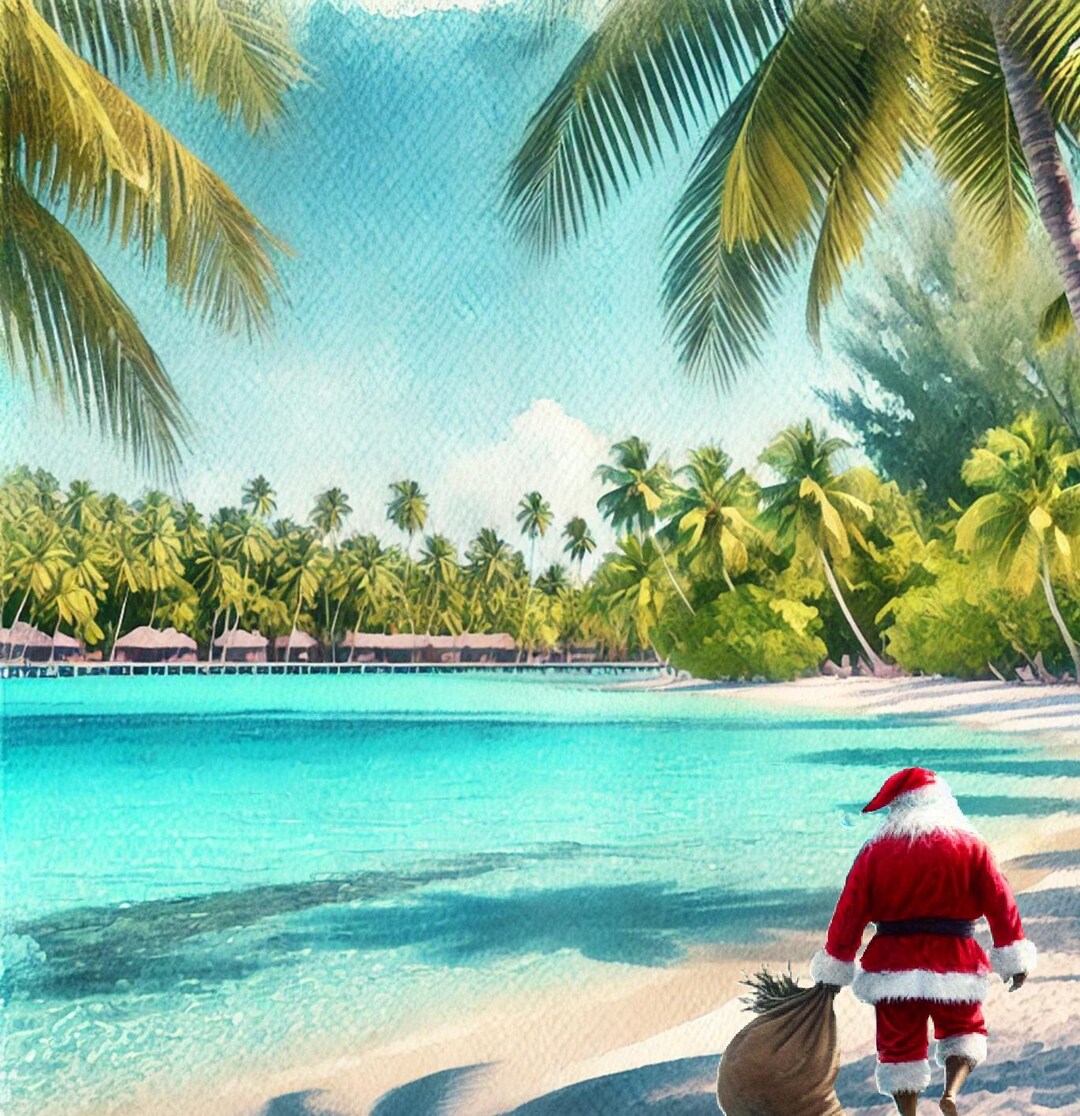 Print-at-home Holiday Notes, Vintage Santa Image - Etsy
