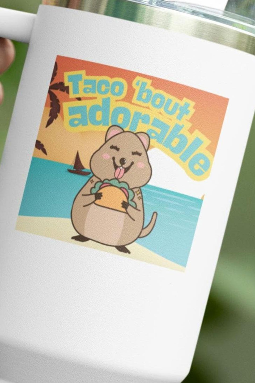 Cute Quokka Sticker - Taco 'bout Adorable, Kawaii Quokka Decal ...