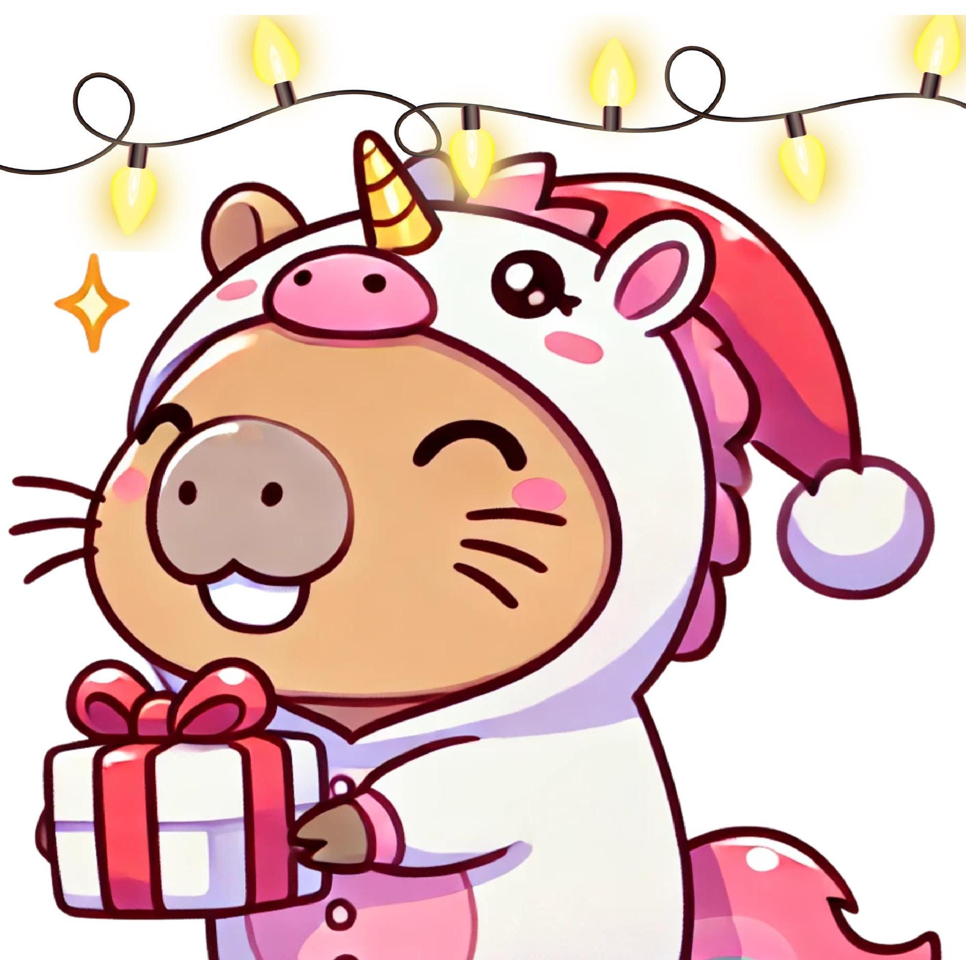 Downloadable and Printable Capybara Holiday Notecard - Etsy