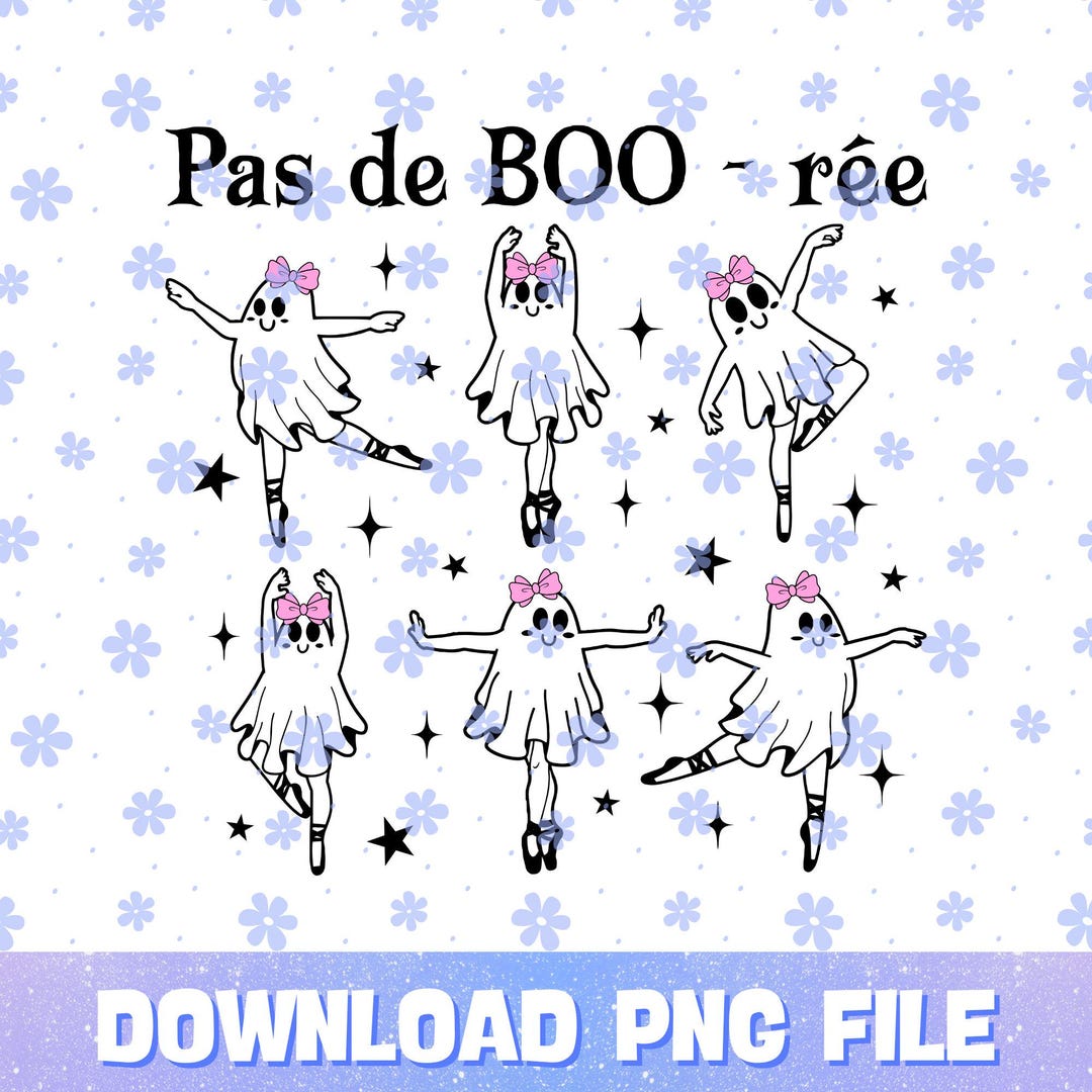 Ghost Pas De Boo-ree Bow Png, Ballerina Ghost Png, Ballet Dancer Spooky ...