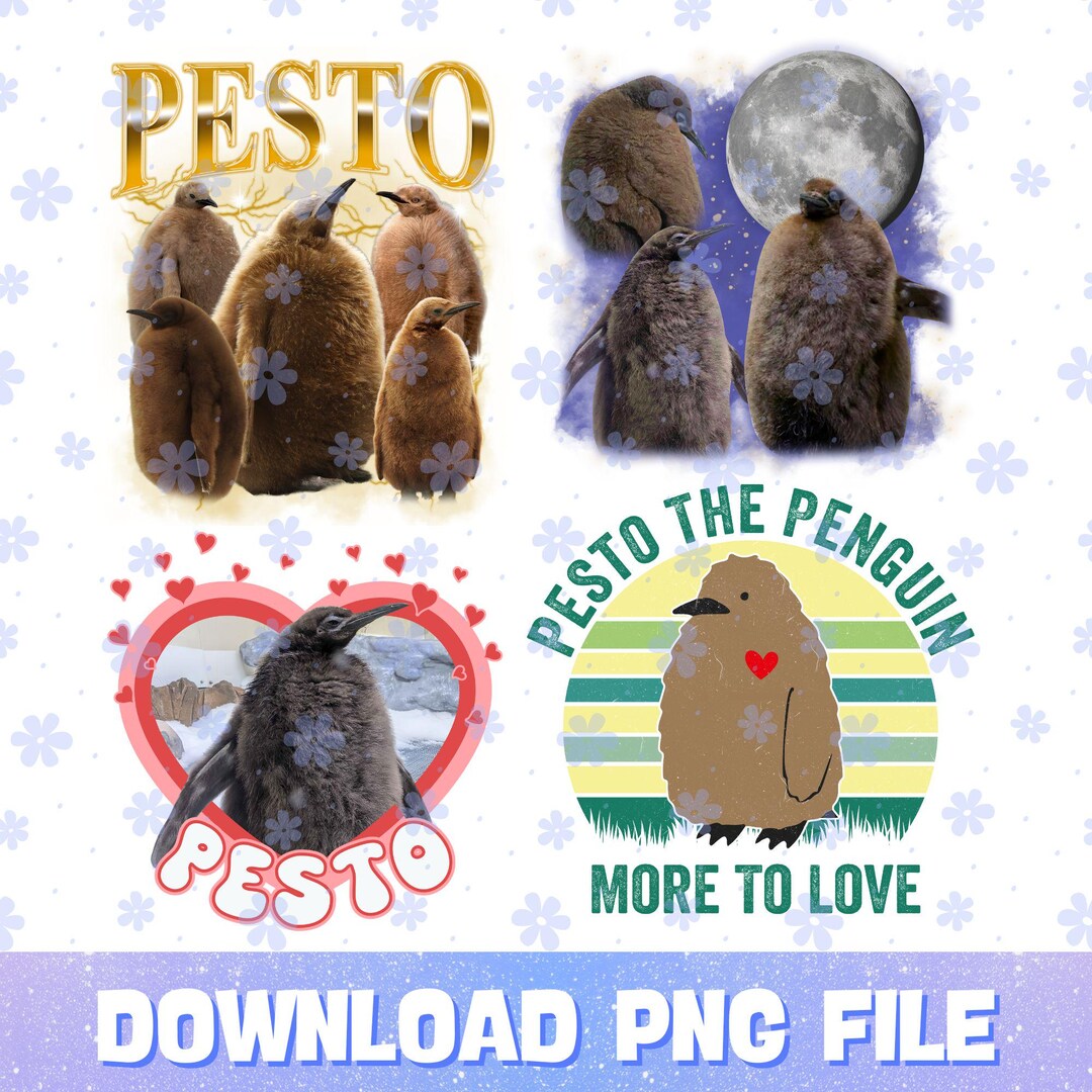 Pesto the Penguin Png Bundle, Absolute Unit Pesto Png, I Love Pesto Png ...