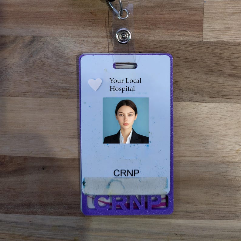 Personalized Badge Buddy (ID Backer Card) for Healthcare, Office ...