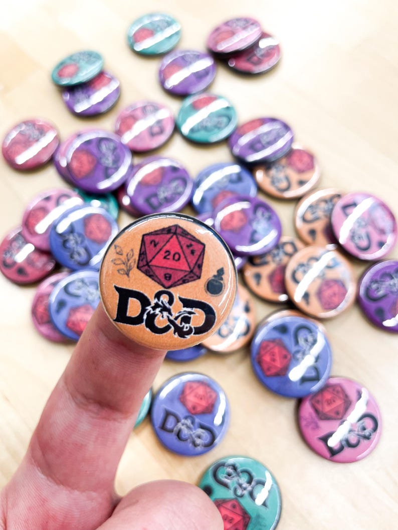 Small DND Button, Dnd Badge, Fun Multicolor Dnd Buttons - Etsy