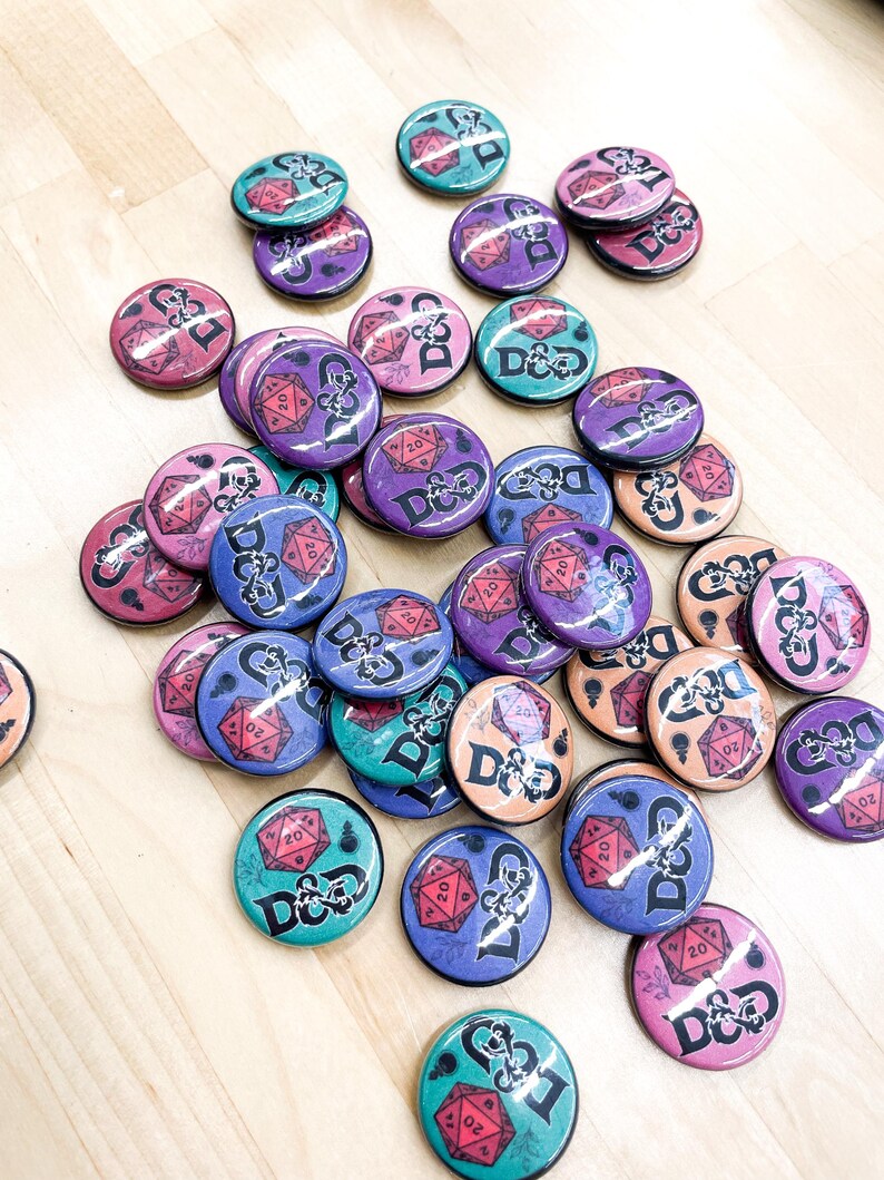 Small DND Button, Dnd Badge, Fun Multicolor Dnd Buttons - Etsy