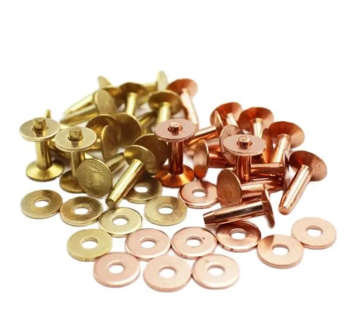 Copper Rivets & Burrs, Leather Copper Rivet Fastener Solid Brass Rivets ...