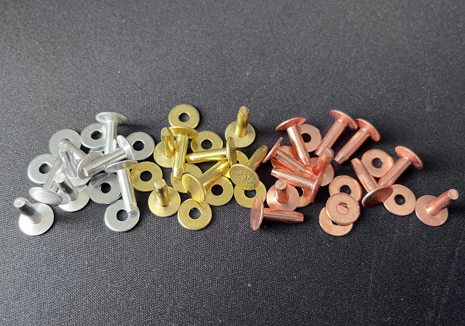 Copper Rivets & Burrs, Leather Copper Rivet Fastener Solid Brass Rivets ...