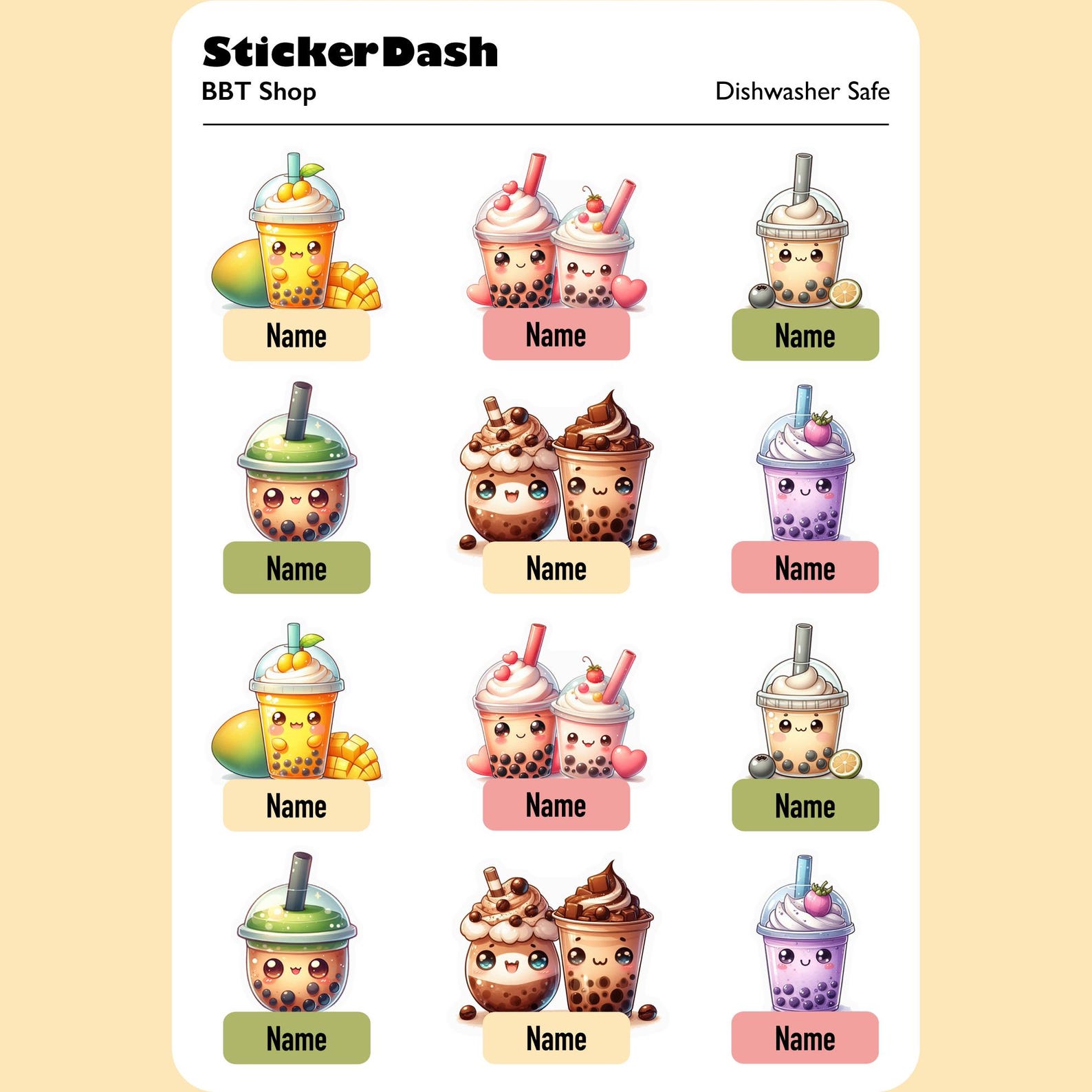 Personalized Sticker for Kids Cute Sticker for Girl Personalized Bubble ...