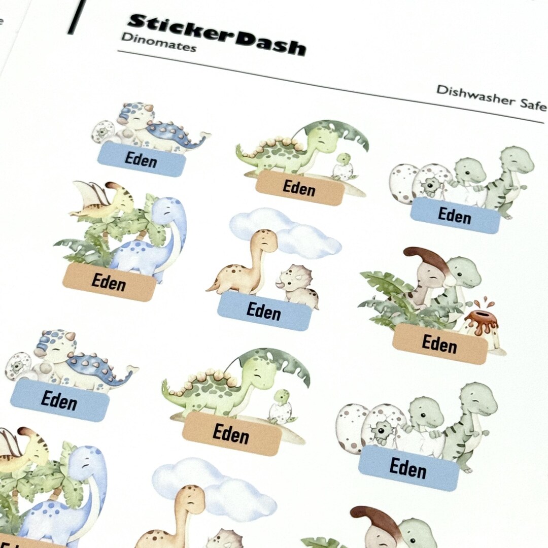 Personalized Label for Kids Cute Label for Boys Personalized Dinosaur ...