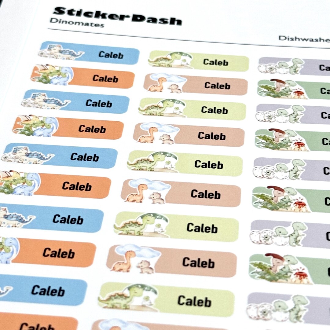 Personalized Label for Kids Cute Label for Boys Personalized Dinosaur ...