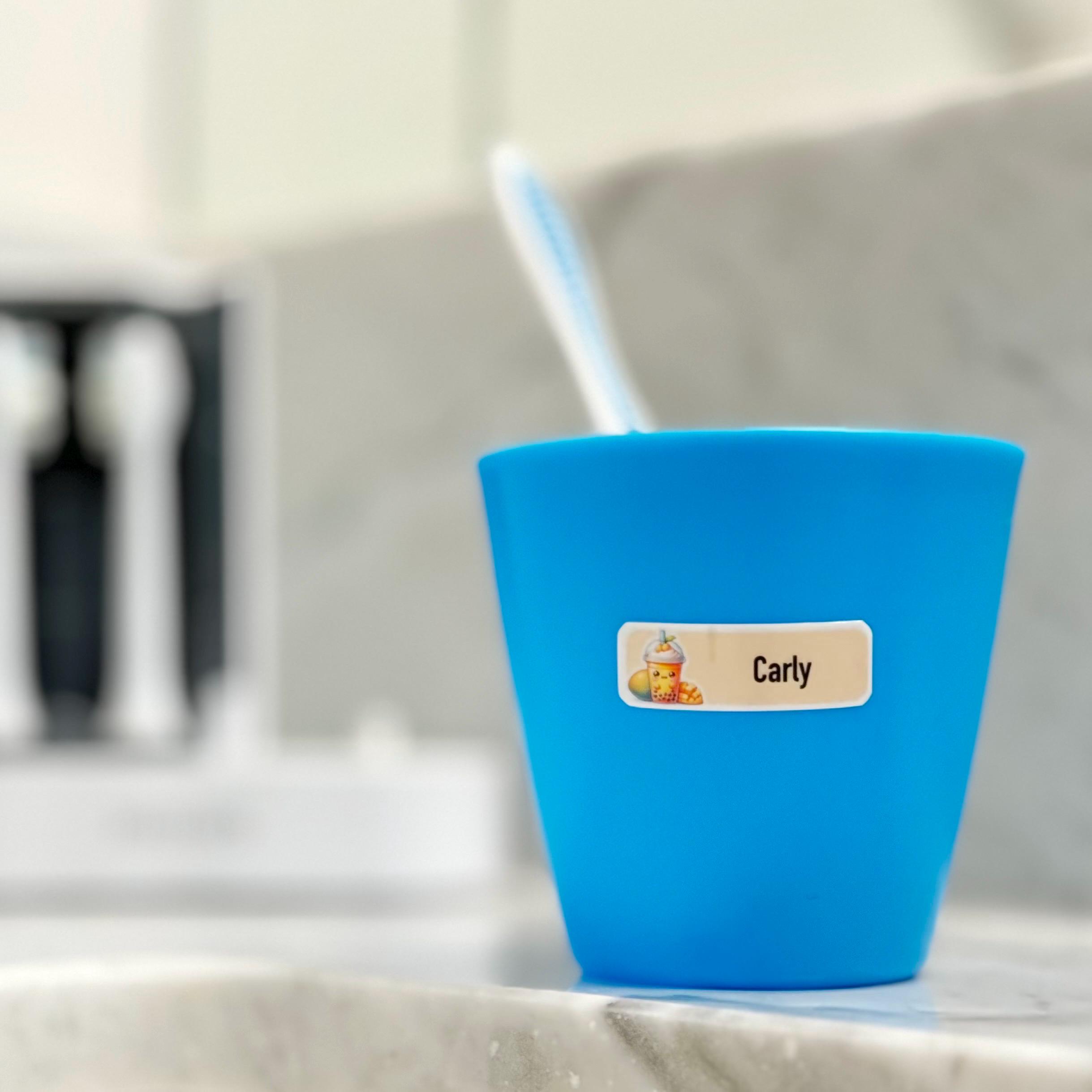 Personalized Label for Kids Cute Label for Girl Personalized Boba Label ...