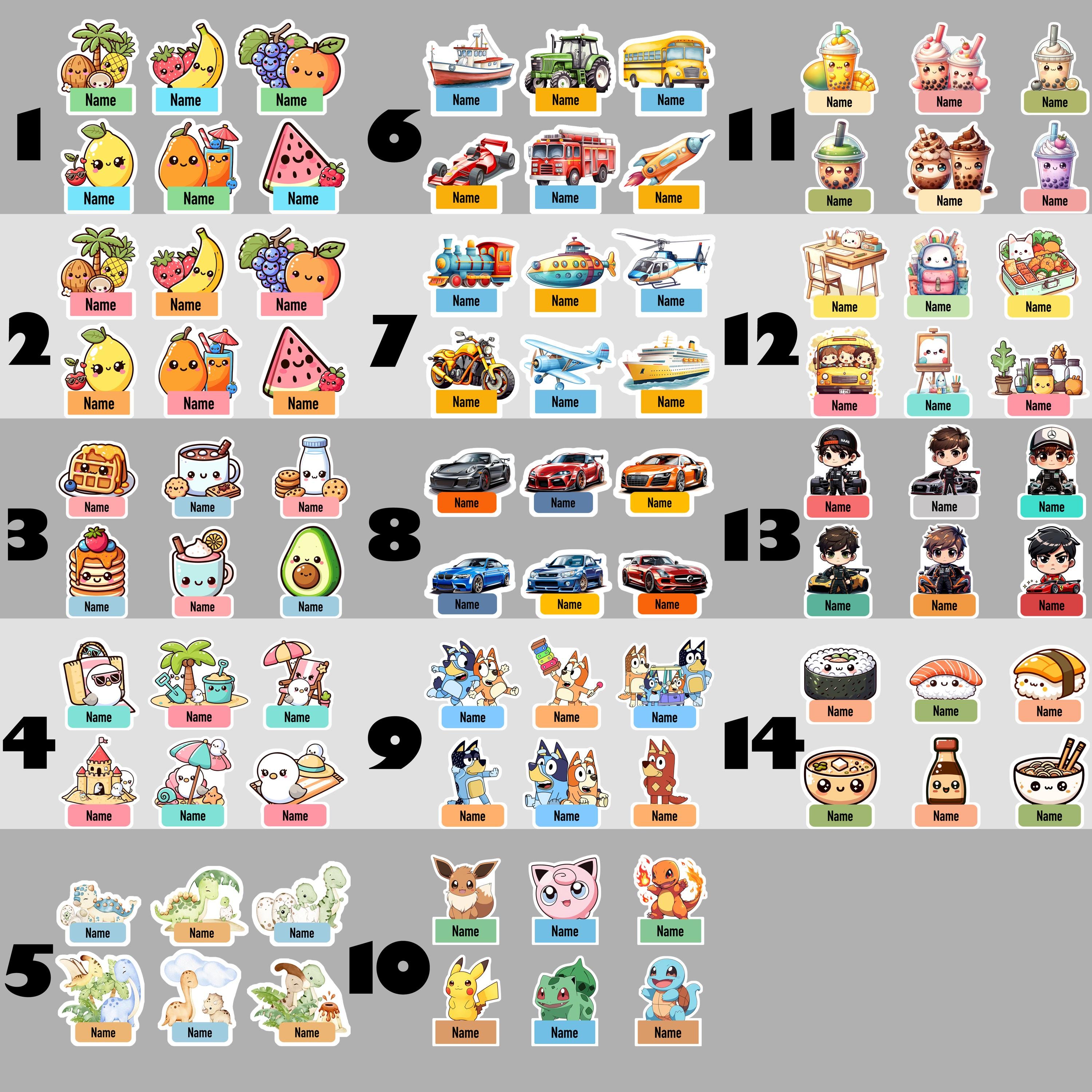 Personalized Label for Kids Cute Label for Girl Personalized Boba Label ...