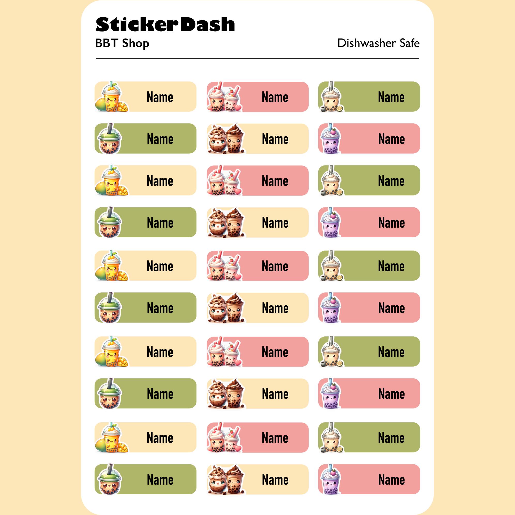 Personalized Label for Kids Cute Label for Girl Personalized Boba Label ...