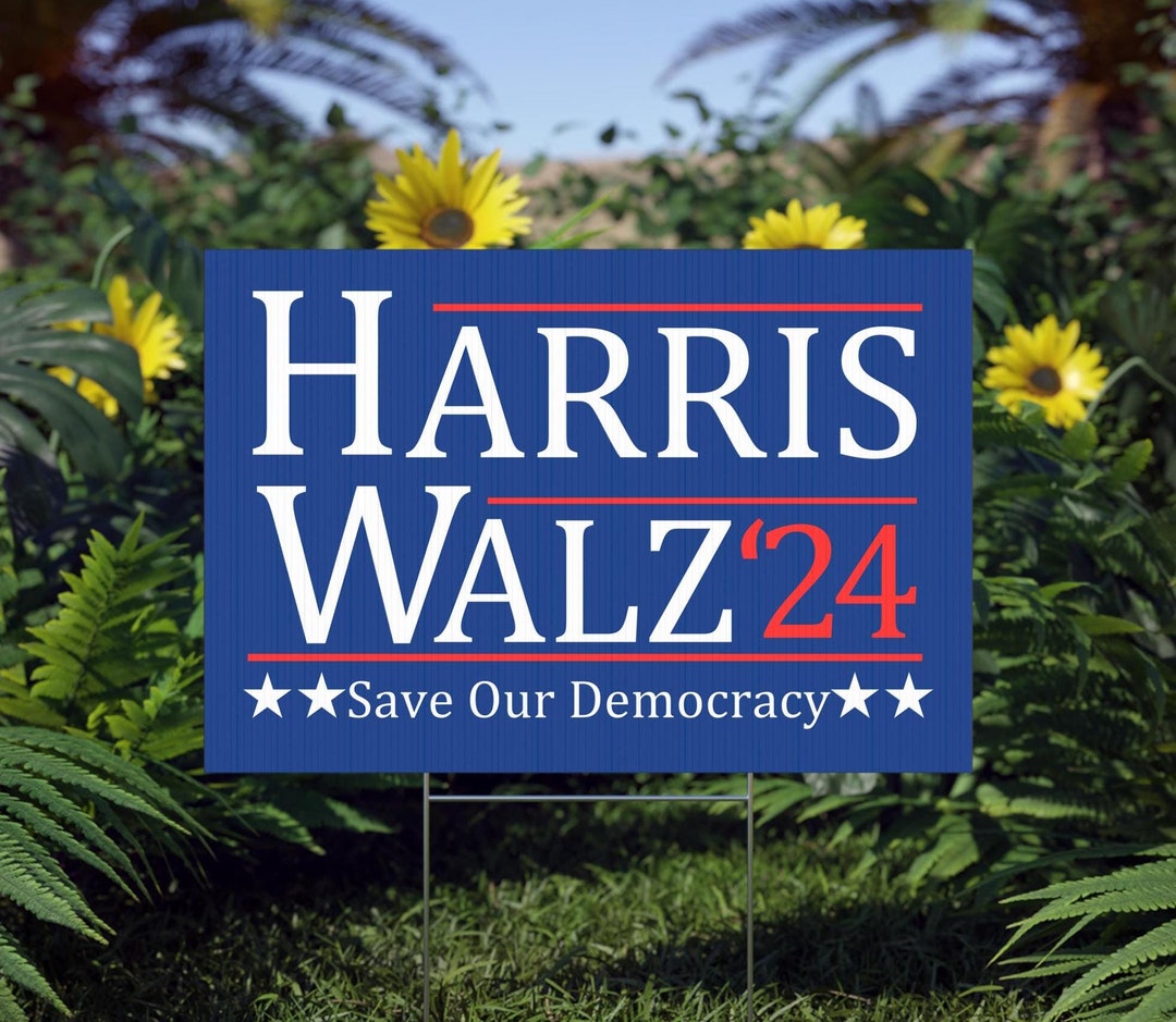 Save Our Democracy Harris Sign, Lawn Sign, Harris Yard Sign, Harris ...