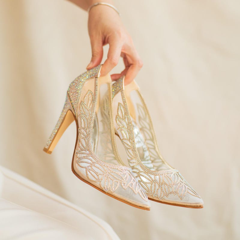Gold Shoes - Etsy