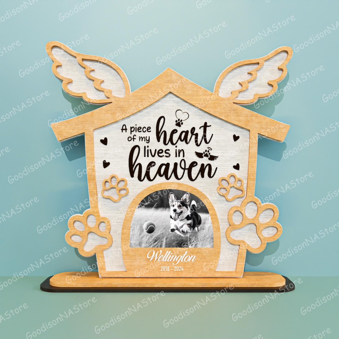 Personalized Pet Memorial Sign Set of 6, Dog Cat Loss Remembrance ...