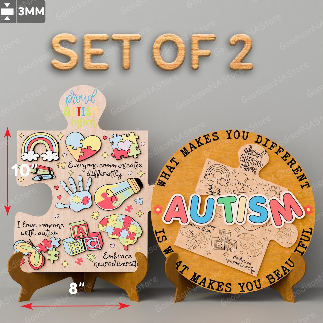 Autism Awareness Coquette Sign Laser Cut File | Autism Advocate Sign ...