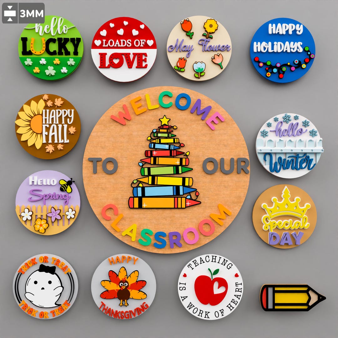 Interchangeable Welcome Door Signs, Bundle Welcome Sign, Welcome to Our ...