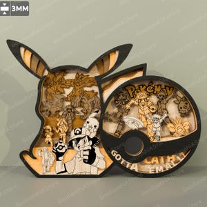 Pika Anime Multilayers Laser Cut File | Cartoon Characters Multilayers ...