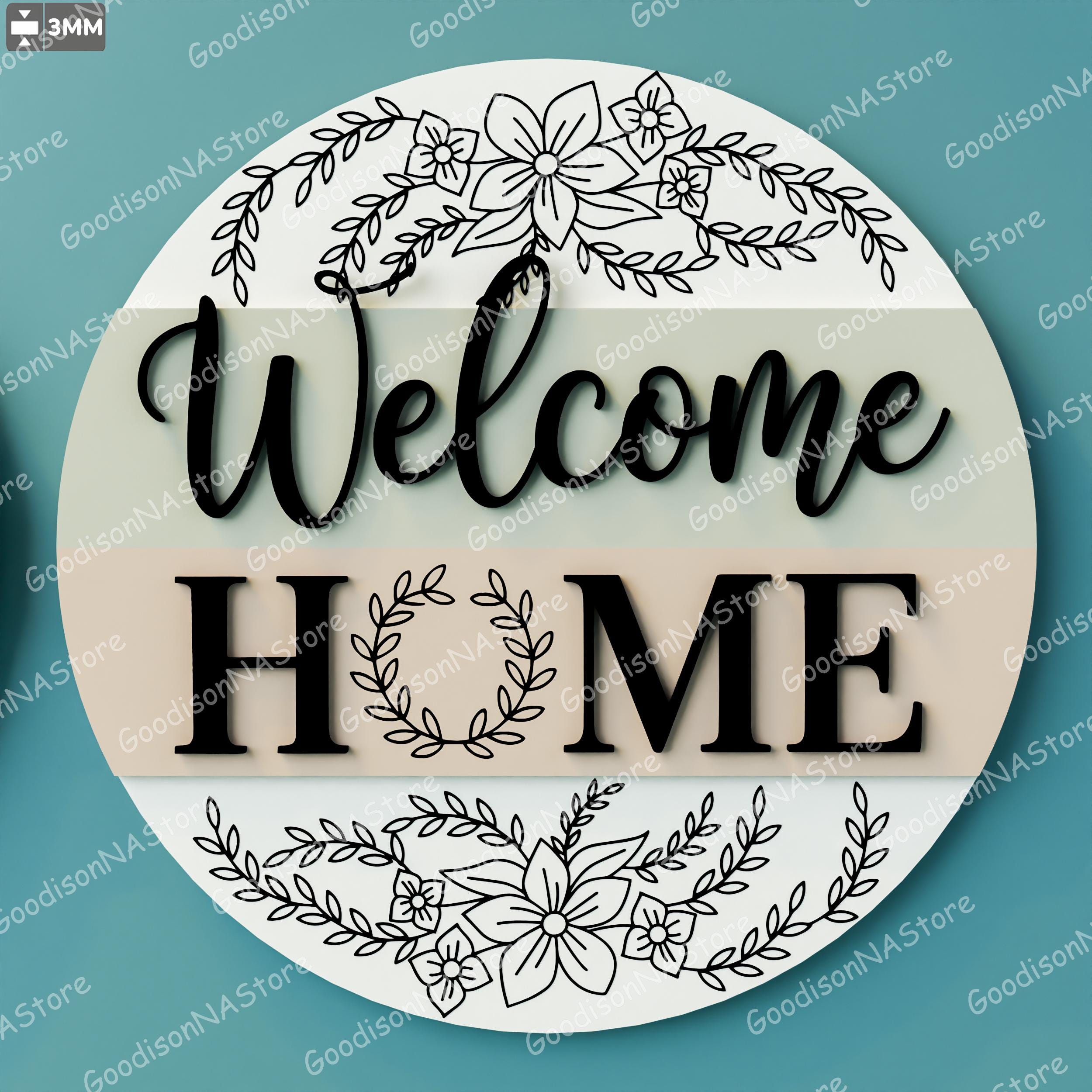 Funny Welcome Door Sign SVG Bundle With 10 Round, Humorous Home Entry ...