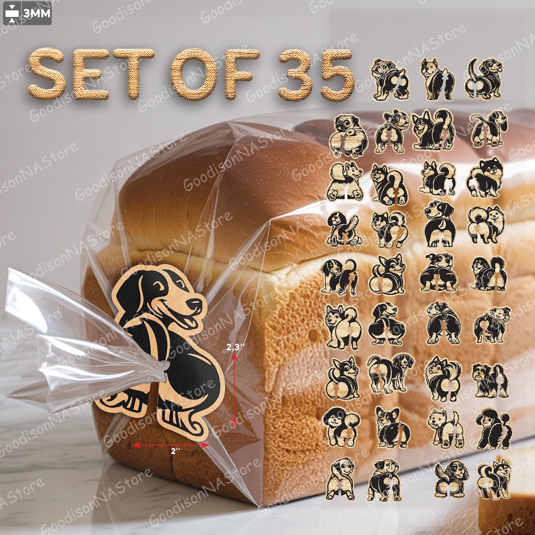Cute Dog Butt Bread Bag Clip, Funny Puppy Food Bag Sealer, Reusable ...