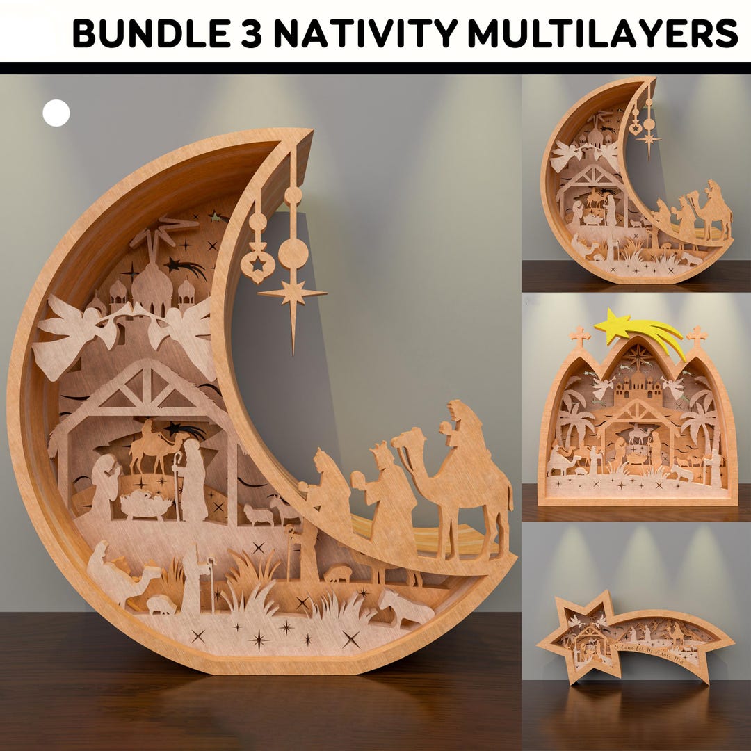 Bundle Nativity Multilayers Svg, Nativity SVG, Christmas Decor ...