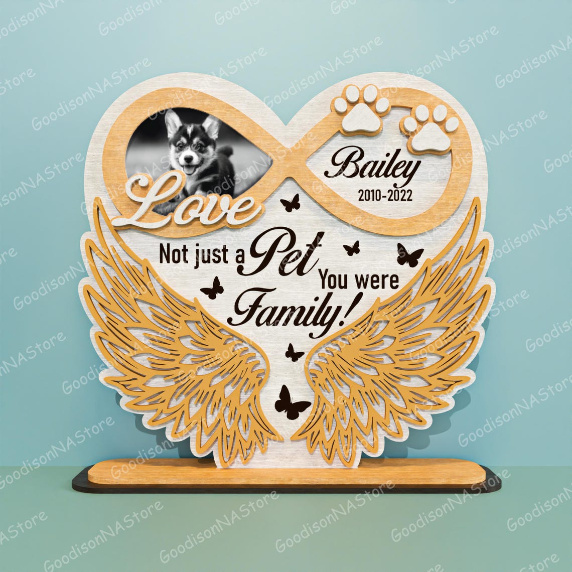 Personalized Pet Memorial Sign Set of 6, Dog Cat Loss Remembrance ...