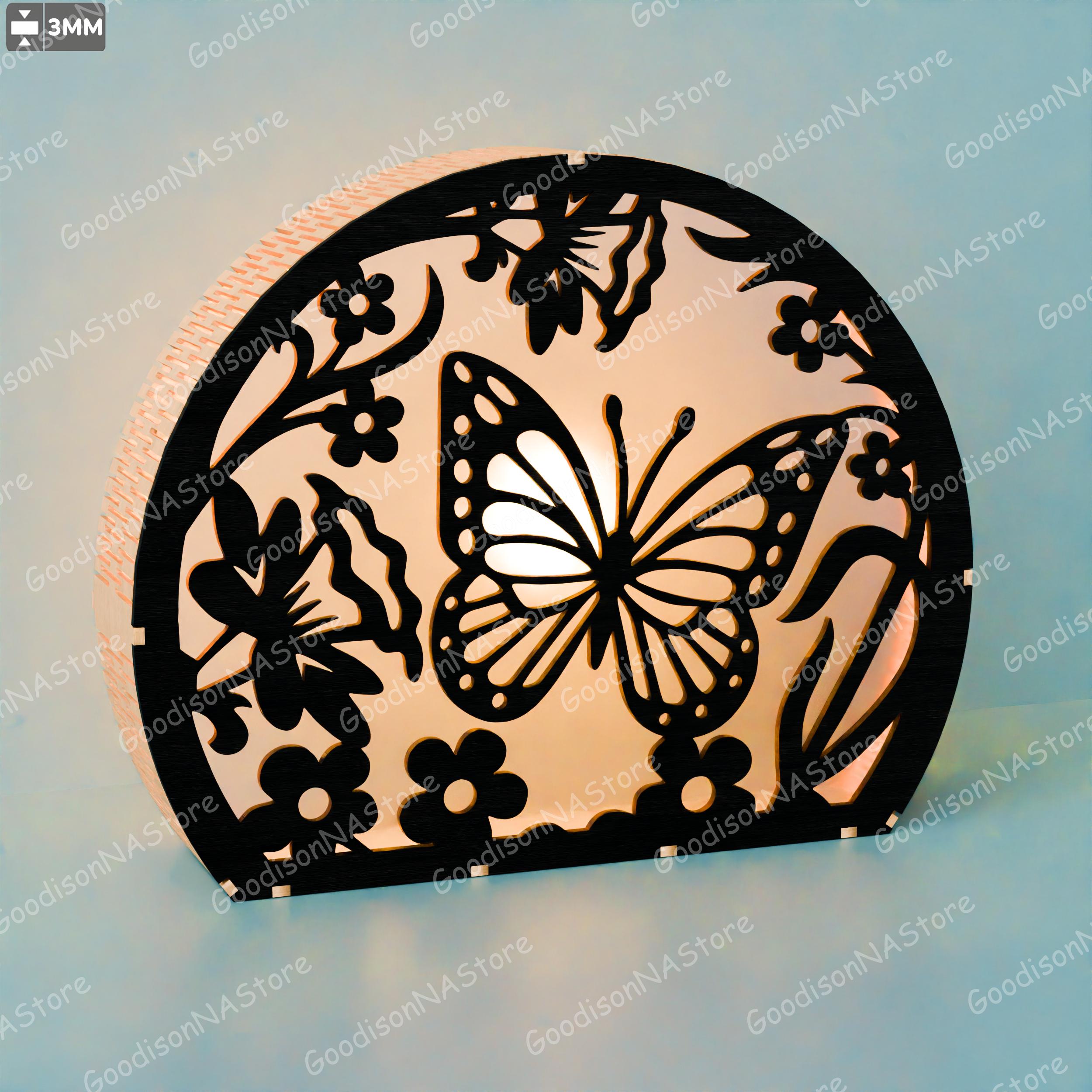 Floral Lantern SVG Bundle Set of 12, Nature Silhouette Light Box ...