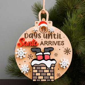 Christmas Countdown Ornaments, Christmas Countdown Svg, Days Until ...