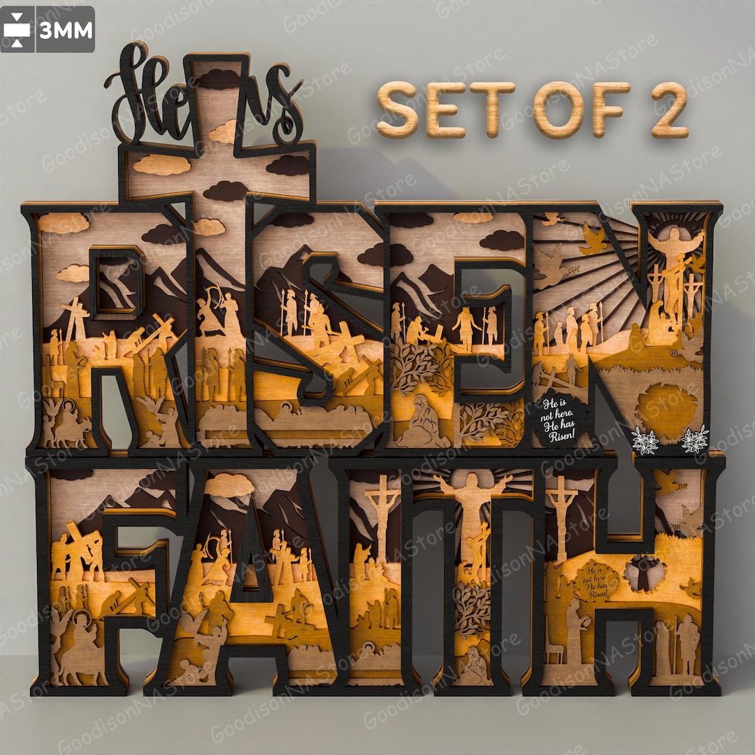 Christ is Risen Scene Multilayers Laser Cut File | the Passion ...